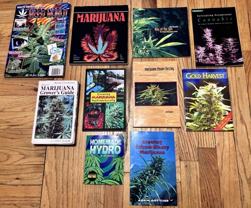Lot of 11 Cannabis/Marijuana/Weed Books (9) & Magazines (2) Growing ...