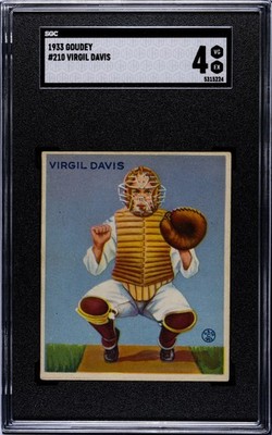 1933 Goudey #210 Virgil Davis Philadelphia Phillies SGC 4 VG-EX Awesome ...