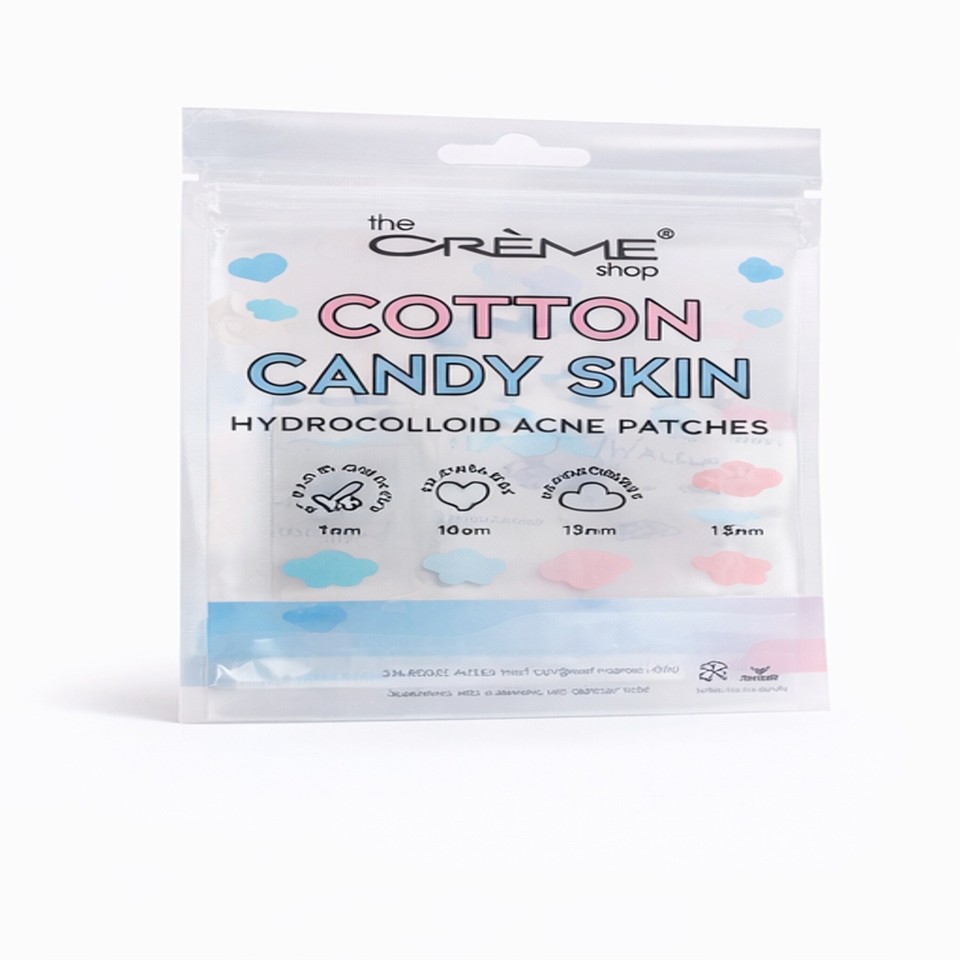 The Crème Shop Cotton Candy Skin Hydrocolloid Acne Patches 72 Count ...
