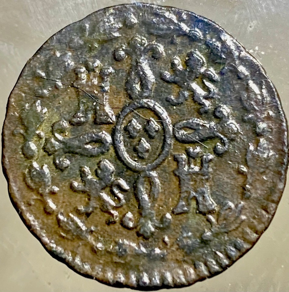 1828 Spanish 2 Maravedis Coin King Ferdinand VII Full Date Cross Of Don ...