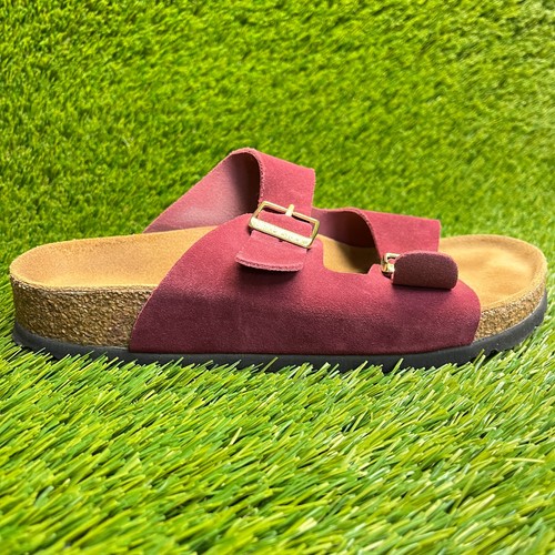 Birkenstock Arizona Womens Size 7 Maroon Beach Walking Outdoor Slide ...