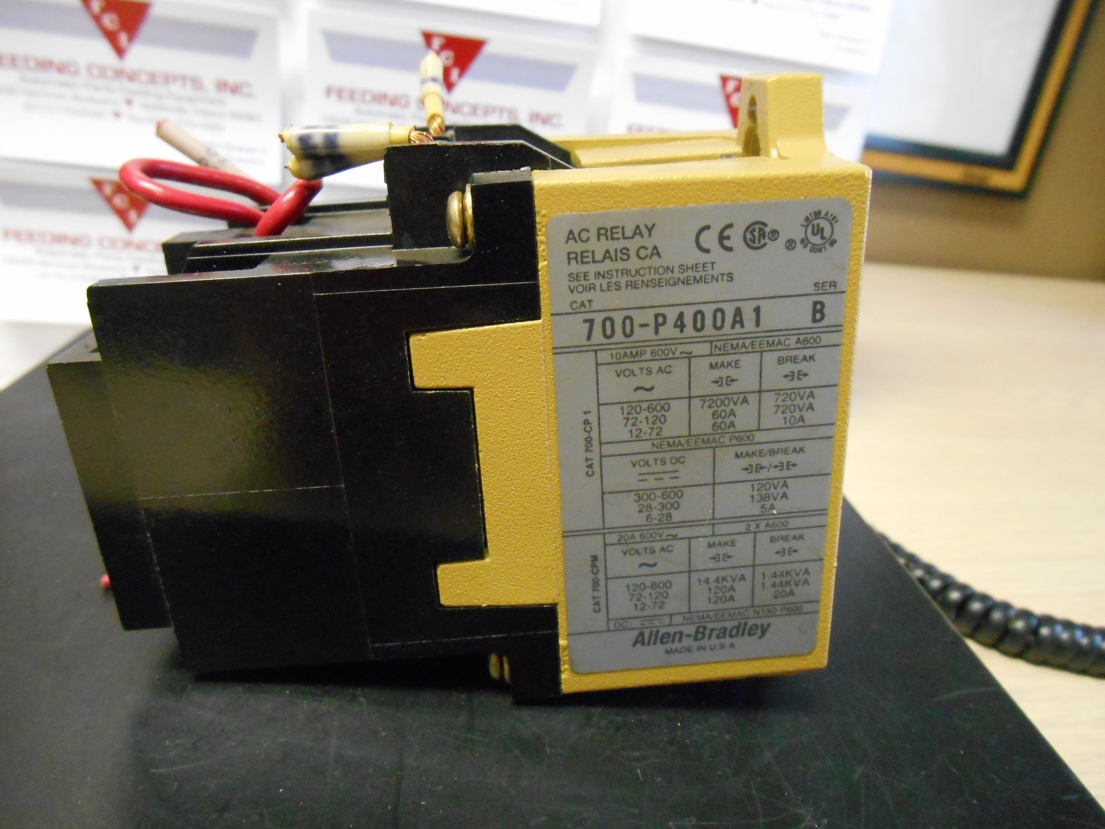 ALLEN-BRADLEY 700-P400A1 SER.B CONTROL AC RELAY TYPE P | eBay