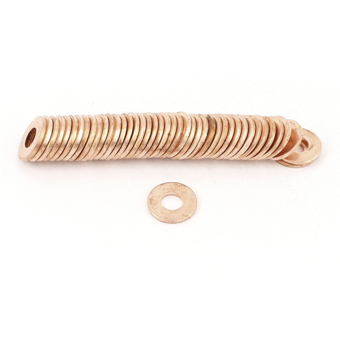 50PCS 14mm OD 6mm ID 1.5mm Thick Copper Washer Flat Ring Oil Brake Line ...