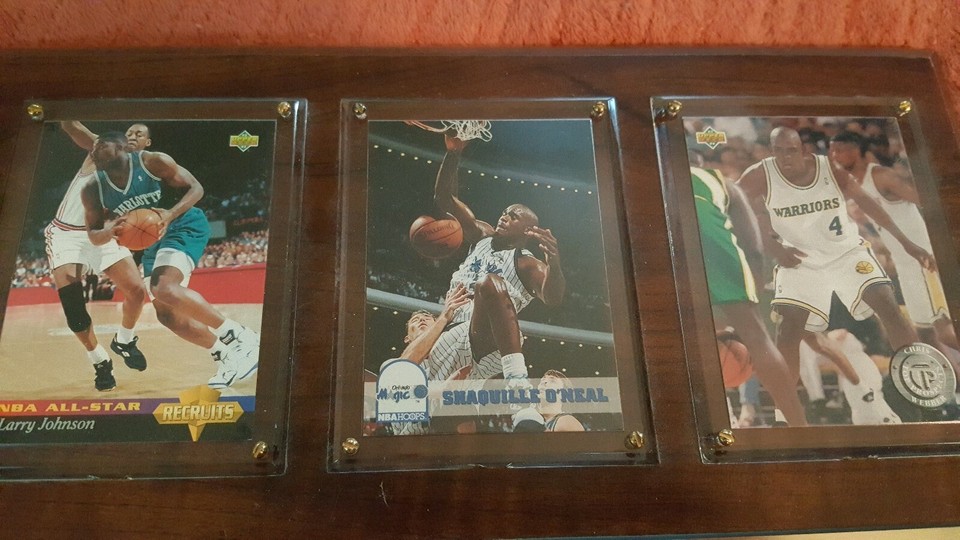 NBA Rookie of The Year Plaque 1992-94 Shaquille O'Neal Larry Johnson C ...