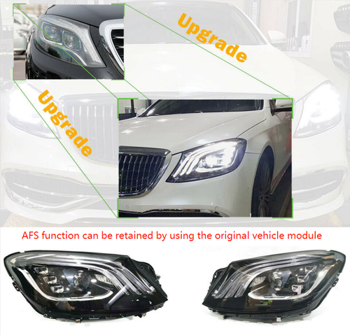 For MERCEDES S550 S63 S65 S-CLASS Upgrade 2018-2021 LED Headlight Left ...