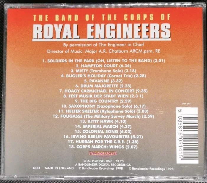 Royal Engineers Corps LISTEN TO THE BAND Brass Military CD Hampton ...