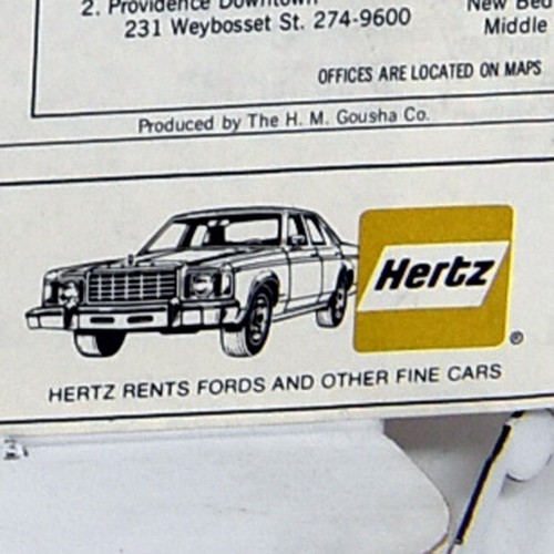 1970s Theodore Francis Green Airport Warwick Rhode Island Hertz Car ...