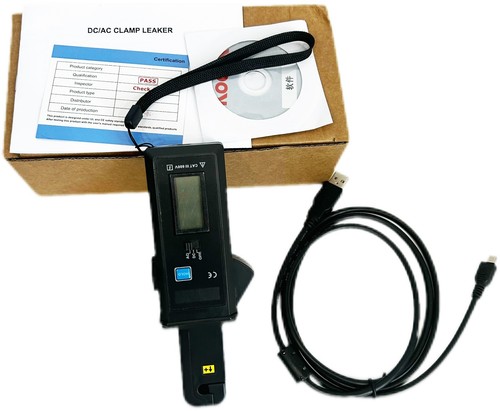 Digital AC DC Clamp Leakage Current Meter Tester Resolution 1mA 0mA to ...