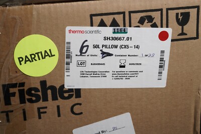 6 Thermo Labtainer BioProcess Container (BPC), 50L, 3 Ports, SH30667.01 ...