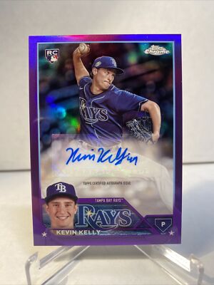 2023 Topps Chrome Update ~ Kevin Kelly Tampa Bay Rays PURPLE REFRACTOR ...