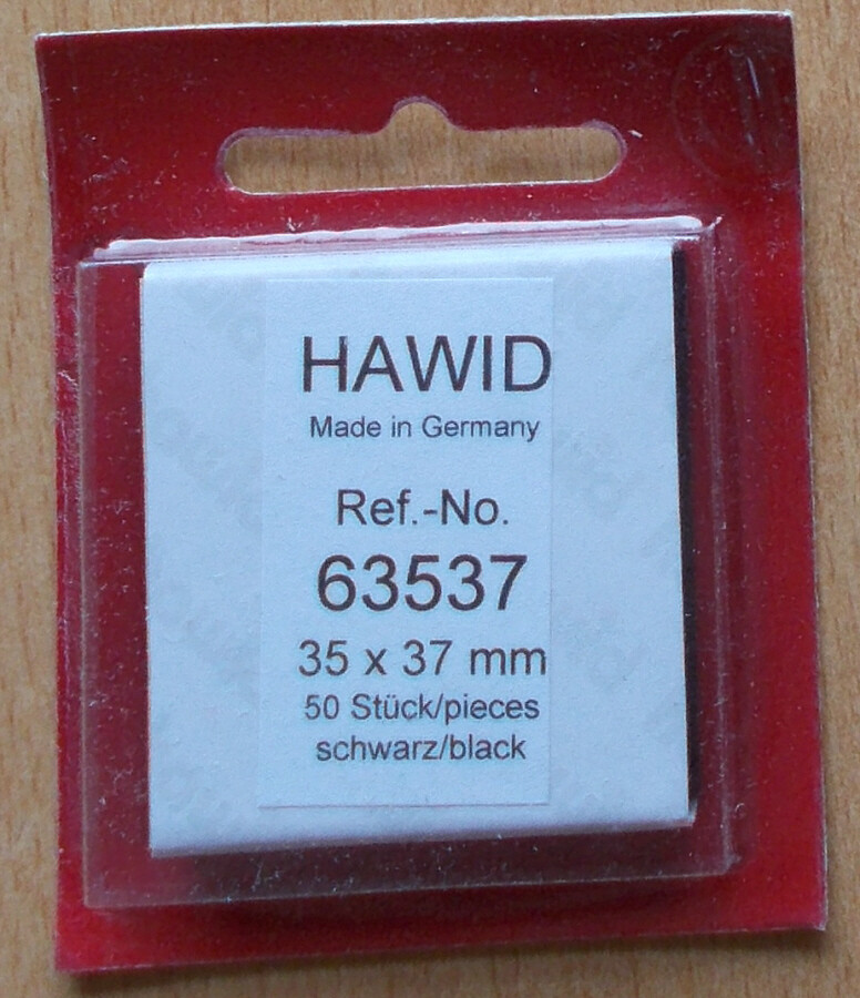 Hawid Stamp Mounts - Black & Clear. Large range of sizes. Each sold ...