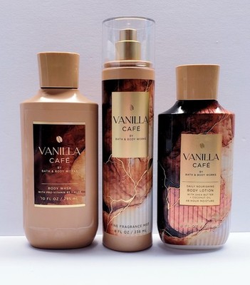Bath & Body Works VANILLA CAFÉ Fragrance Mist, Body Lotion and Body ...