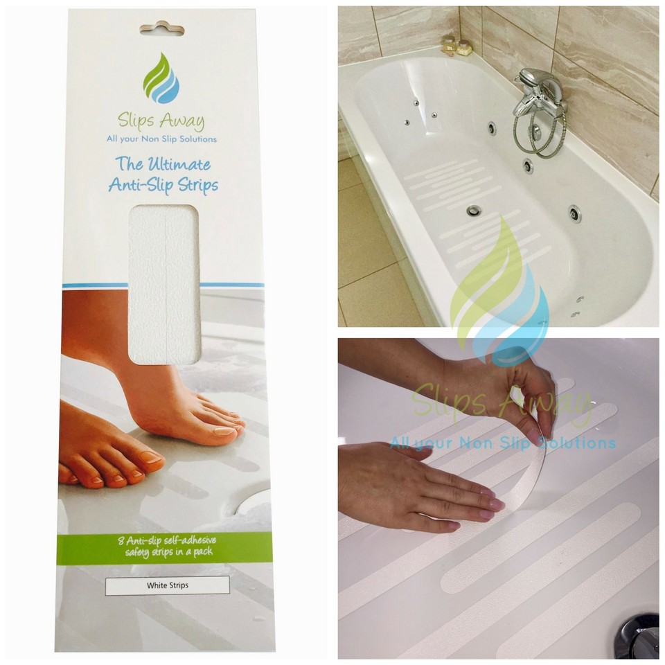 NON SLIP ELDERLY DISABILITY BATH SHOWER SAFETY TAPE STRONG STICKERS MAT ...