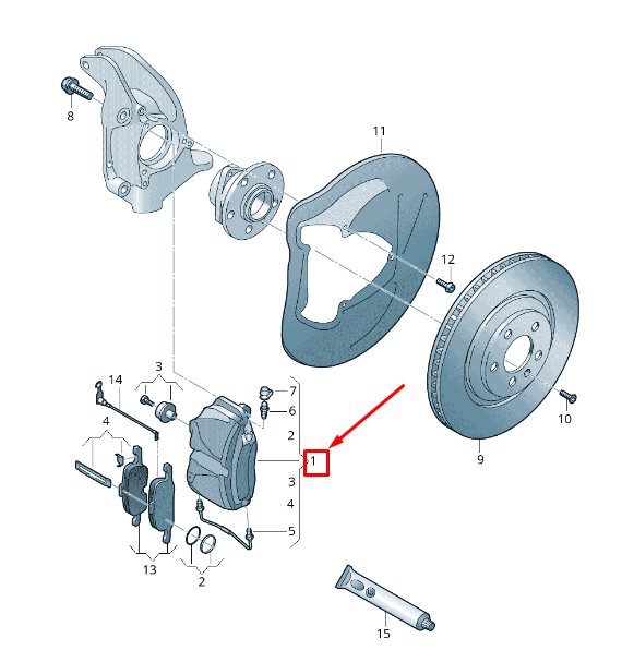 Audi TT FV Brake Caliper Front Left 8W0615107AB Original for sale ...