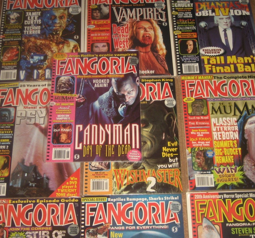 FANGORIA LOT OF 10 DIFFERENT - HIGH GRADE HORROR MAGS! CANDYMAN , MORE ...