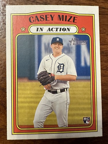 Casey Mize Rookie Card RC 2021 Topps Heritage Baseball In Action Insert ...