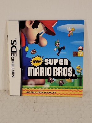 New Super Mario Bros Instruction Booklet Manual Nintendo DS Book Only ...