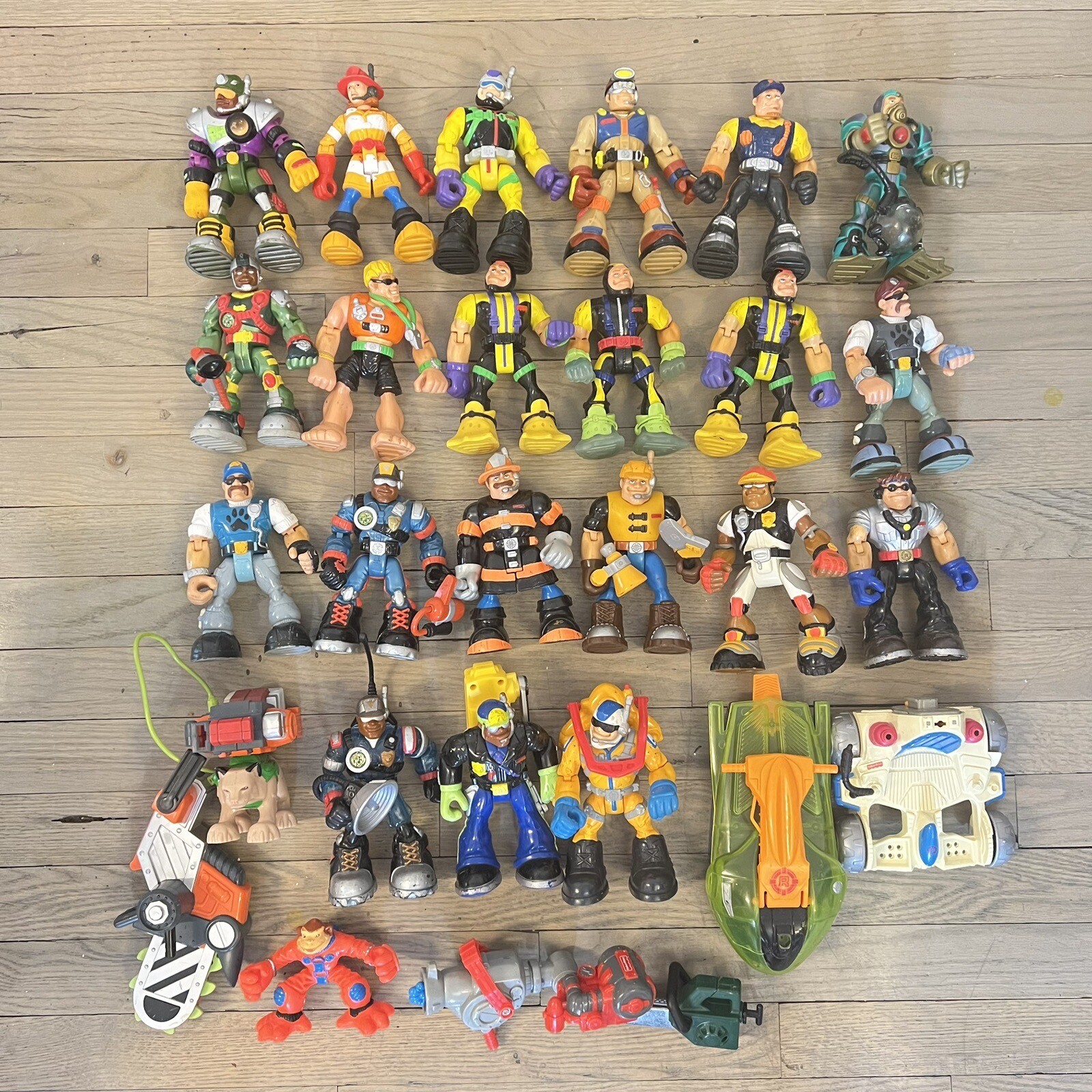 Fisher Price Rescue Hero Lot Of 22 Action Figures & Accessories Toys ...