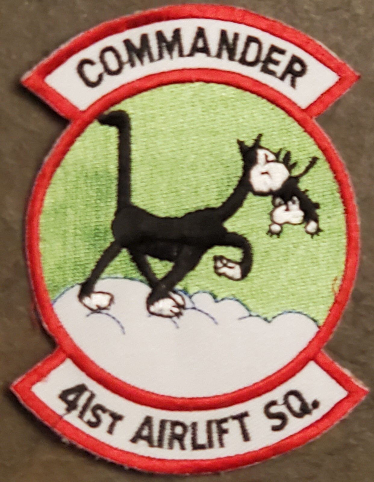 USAF AIR FORCE 41st AIRLIFT SQUADRON MILITARY COLOR 'COMMANDER' PATCH ...