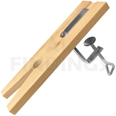 8" 200mm Hardwood Bench Pin Vice / Clamp Jewellers V Slot Watch Repair ...