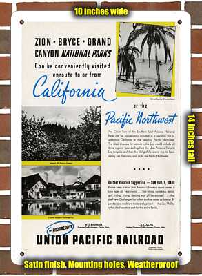 Metal Sign - 1938 Union Pacific California & Northwest - 10x14 inches ...