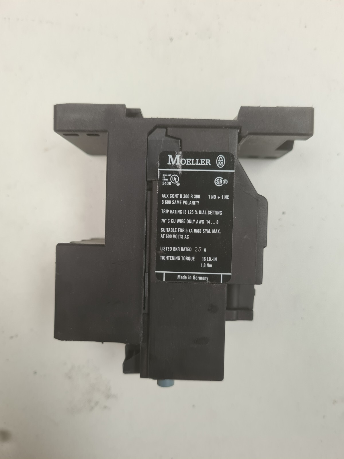 Relay Overload MOELLER Z00-1 6000V 690V Ez 00 IEC / IN 60947 VDE 0660 ...