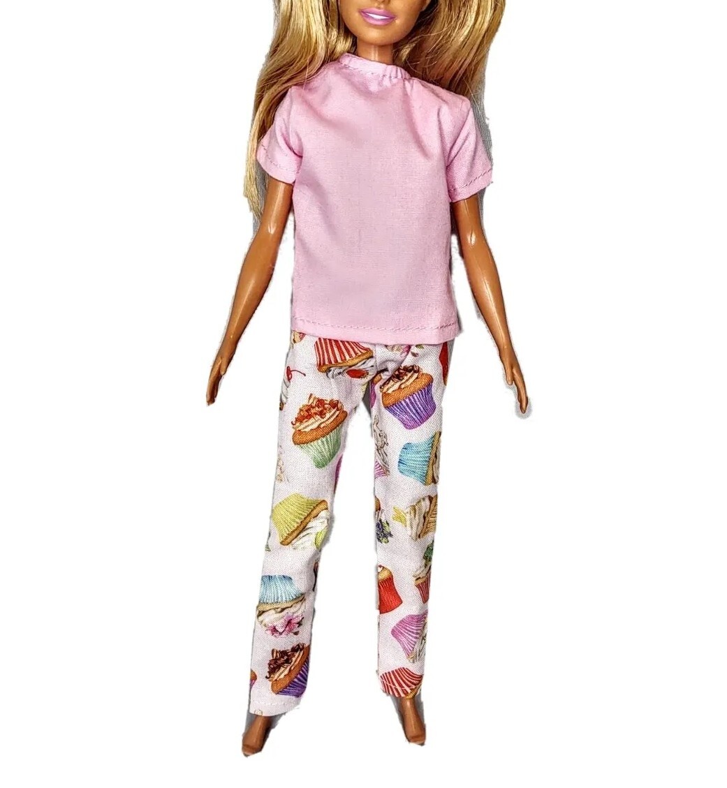 Slumber Party Pink Shirt Cupcake Pants Pajamas Fits 11.5" Girl Fashion ...