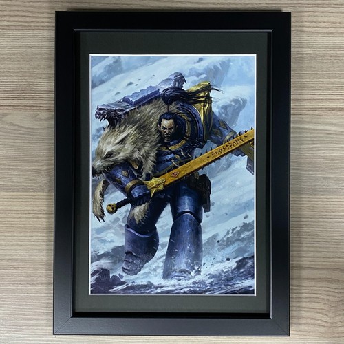 RAGNAR BLACKMANE FRAMED ART SPACE WOLVES SPACE MARINES WARHAMMER 40,000 ...