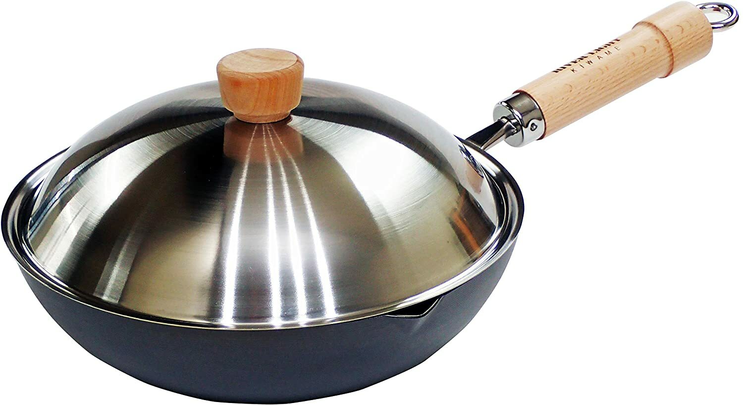 River light stir-fried pot KIWAME PREMIUM JAPAN 28cm LID Gas / IH ...