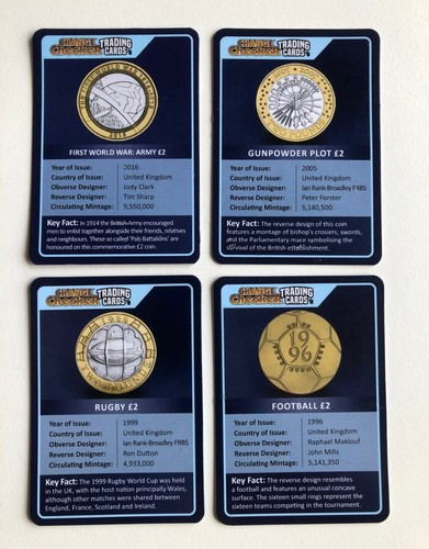 Change Checker £2 trading cards x 4, First World War, no coins | eBay UK