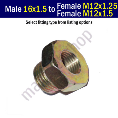 Bushing Fitting M16 M16x1.5 Male M12 x1.25 x1.5 x1.75 Female Connector ...