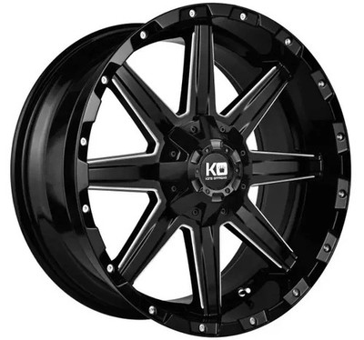 20 INCH KING BLADE WHEEL 20X9 6X139.7 +20 OFFSET GLOSS BLACK - MILLED ...