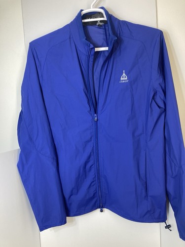 Greyson Golf Windbreaker Mens M Royal Blue Full 2- Way Zipper Cabot ...