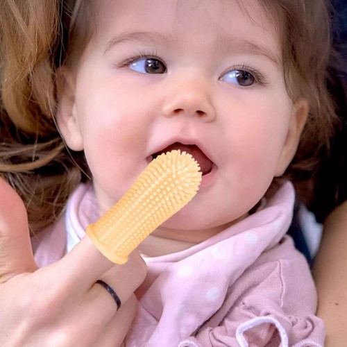 Rubber Baby Finger Toothbrush Food Grade Silicone Teeth Clear Brush ...