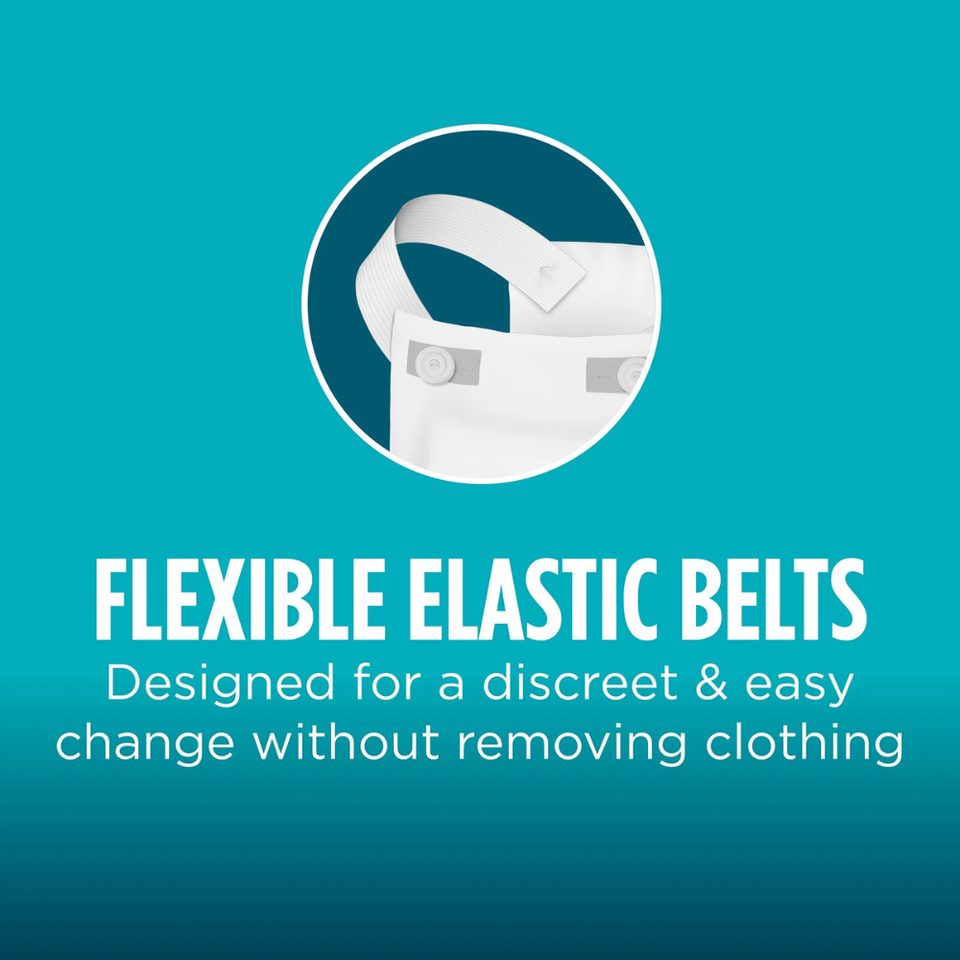 30Ct Assurance Unisex Incontinence Belted Shields, Moderate Absorbency ...