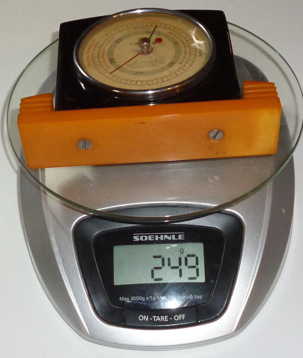 VINTAGE ART DECO CATALIN BAKELITE TAYLOR BAROGUIDE BAROMETER MACHINE ...