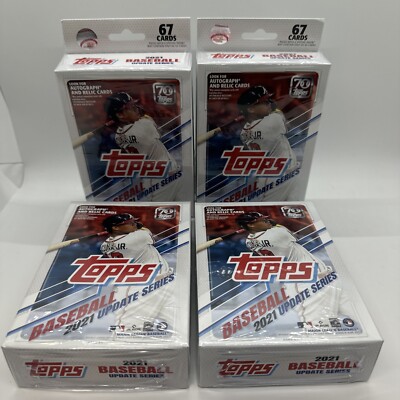 (4) 2021 Topps Baseball Update Series Hanger Box - 67 Cards Look For ...