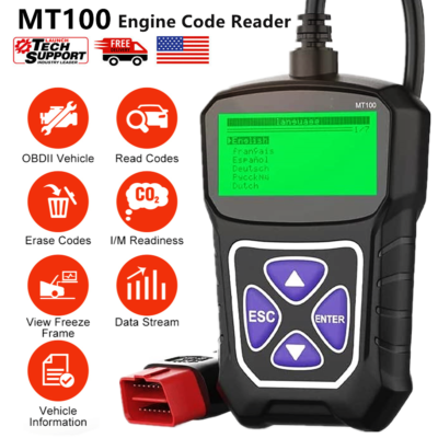 OBDPROGE MT100 Engine OBD2 Scanner Code Reader Car Diagnostic Tool I/M ...