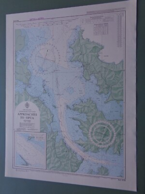 Marine Map / Approaches To Opua - New Zealand, North Island | eBay