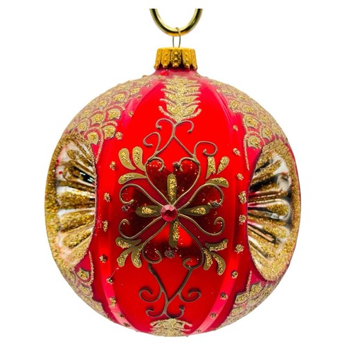 Unique Treasures Hand Crafted Triple Reflector Glass Ball Ornament ...