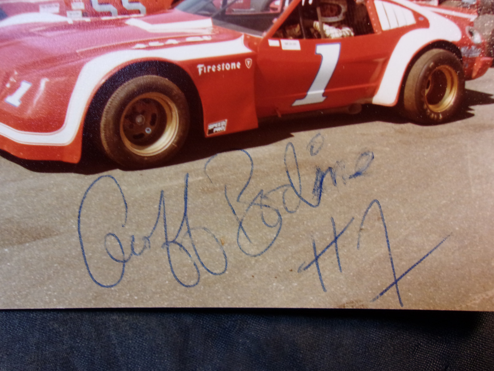 Geoff Bodine Signed Vintage Mid 1970's Asphalt Modified Racing 3 1/2 x ...