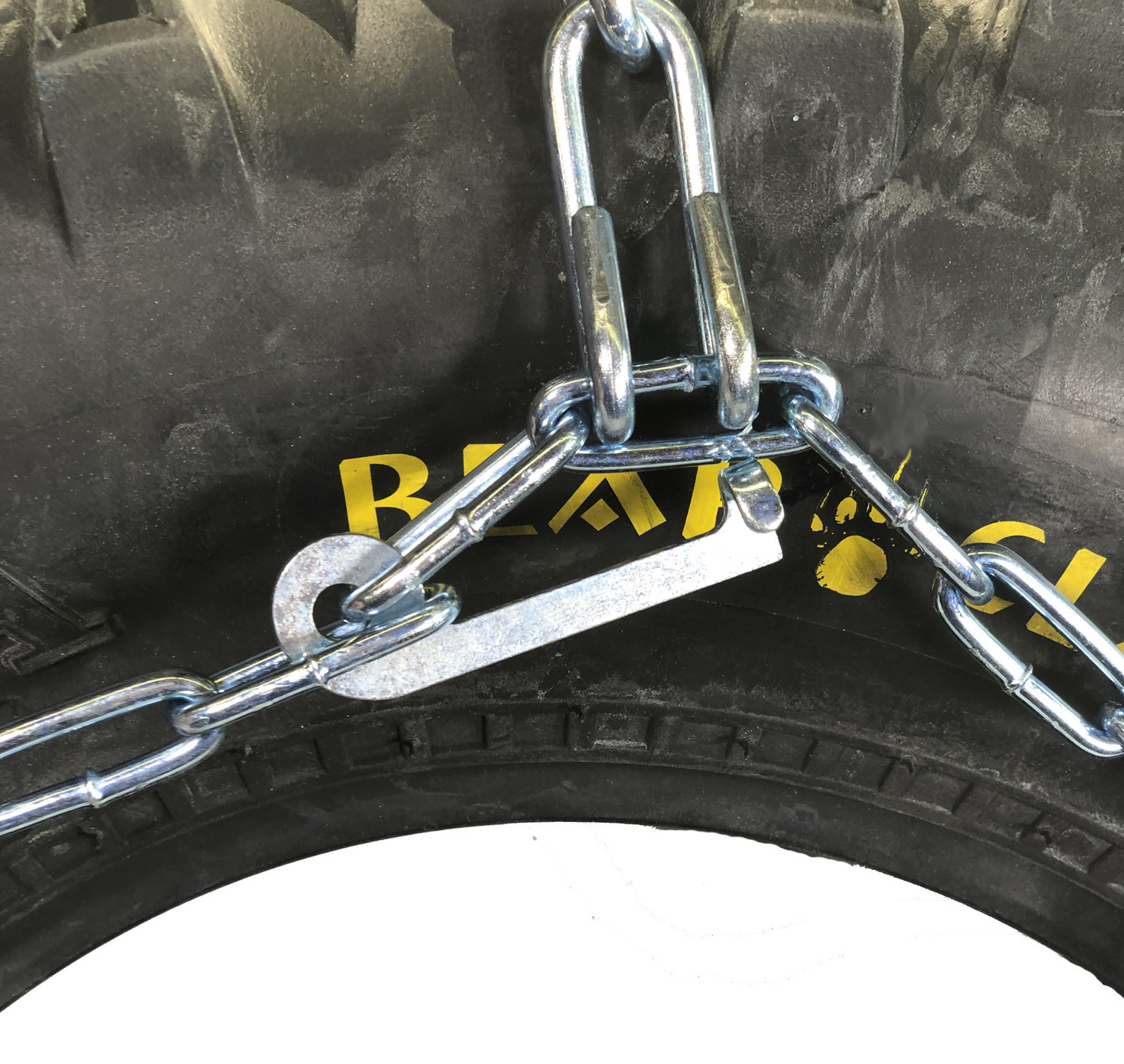 SIZE B ATV TIRE SNOW ICE CHAINS 9 V BAR 25X8-12 25X8X12 25 8 12 FRONT ...