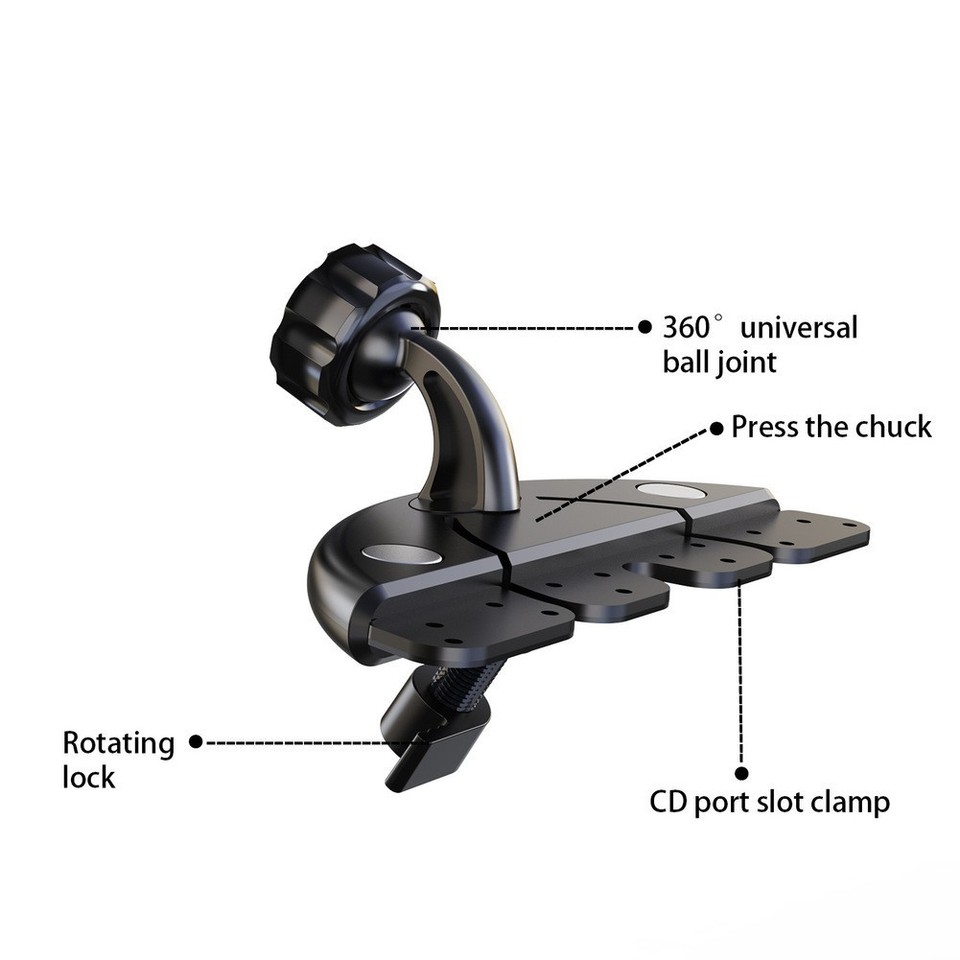 Low Profile CD Slot Mount for CarPlay Screen Adjustable for Visibility ...