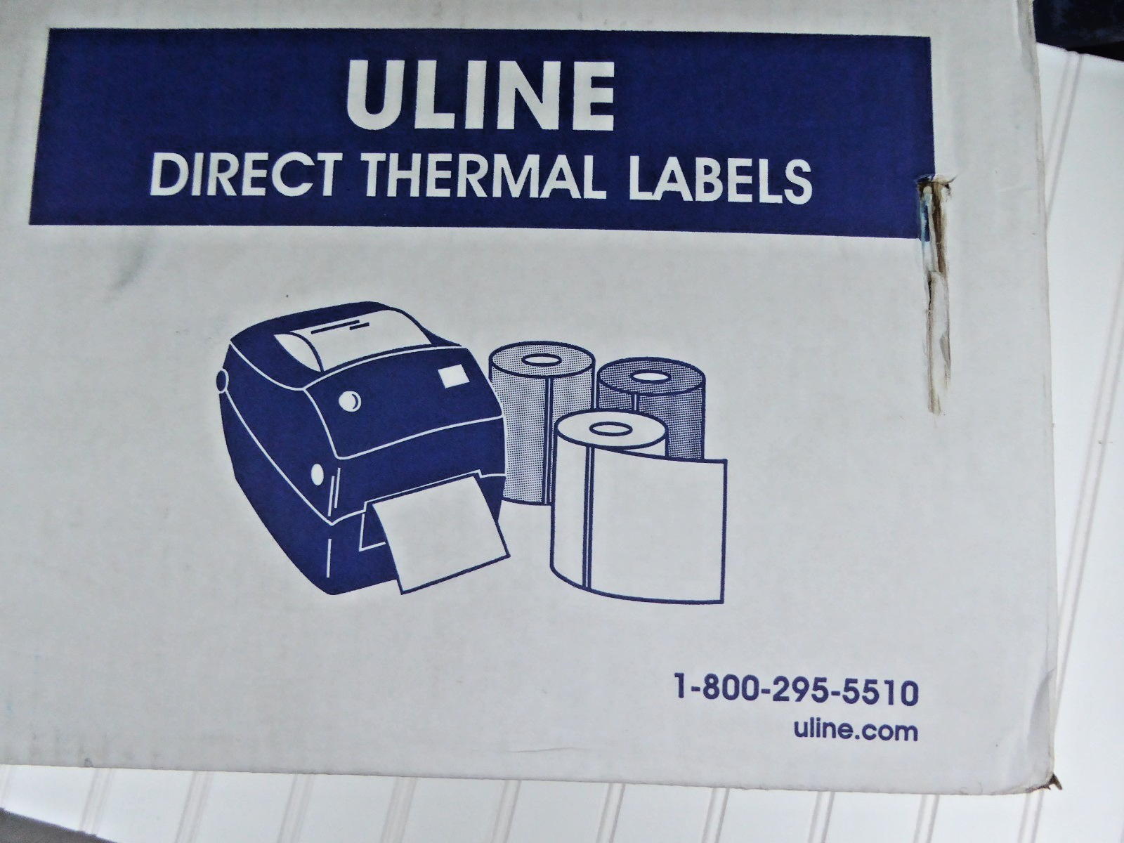 1 case of 4,000 ULine 4"x6" White High Quality Removable Thermal ...