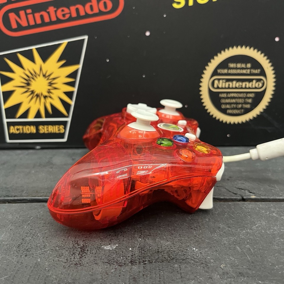 Rock Candy Red Translucent USB Wired Xbox 360 Controller PL-3760 VGC ...