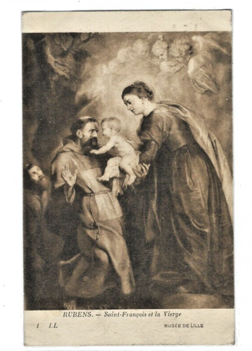 Carte postale ancienne RUBENS Saint François et la Vierge | eBay