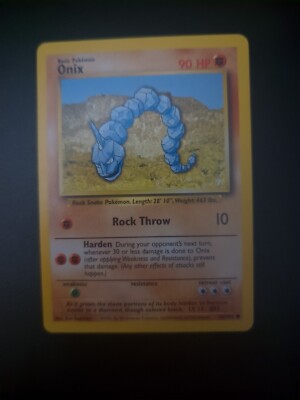 Onix 56/102 Base Set Unlimited Common 1999 English Pokemon Card WoTC ...
