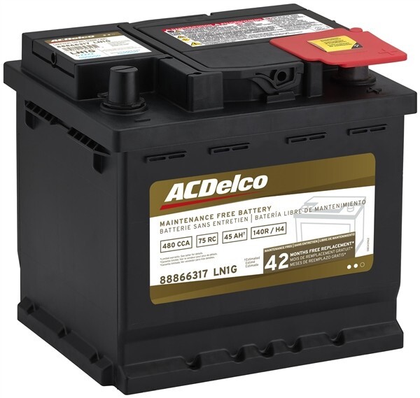 BRAND NEW Vehicle Battery-42 Month Warranty High Reserve ACDelco LN1G ...