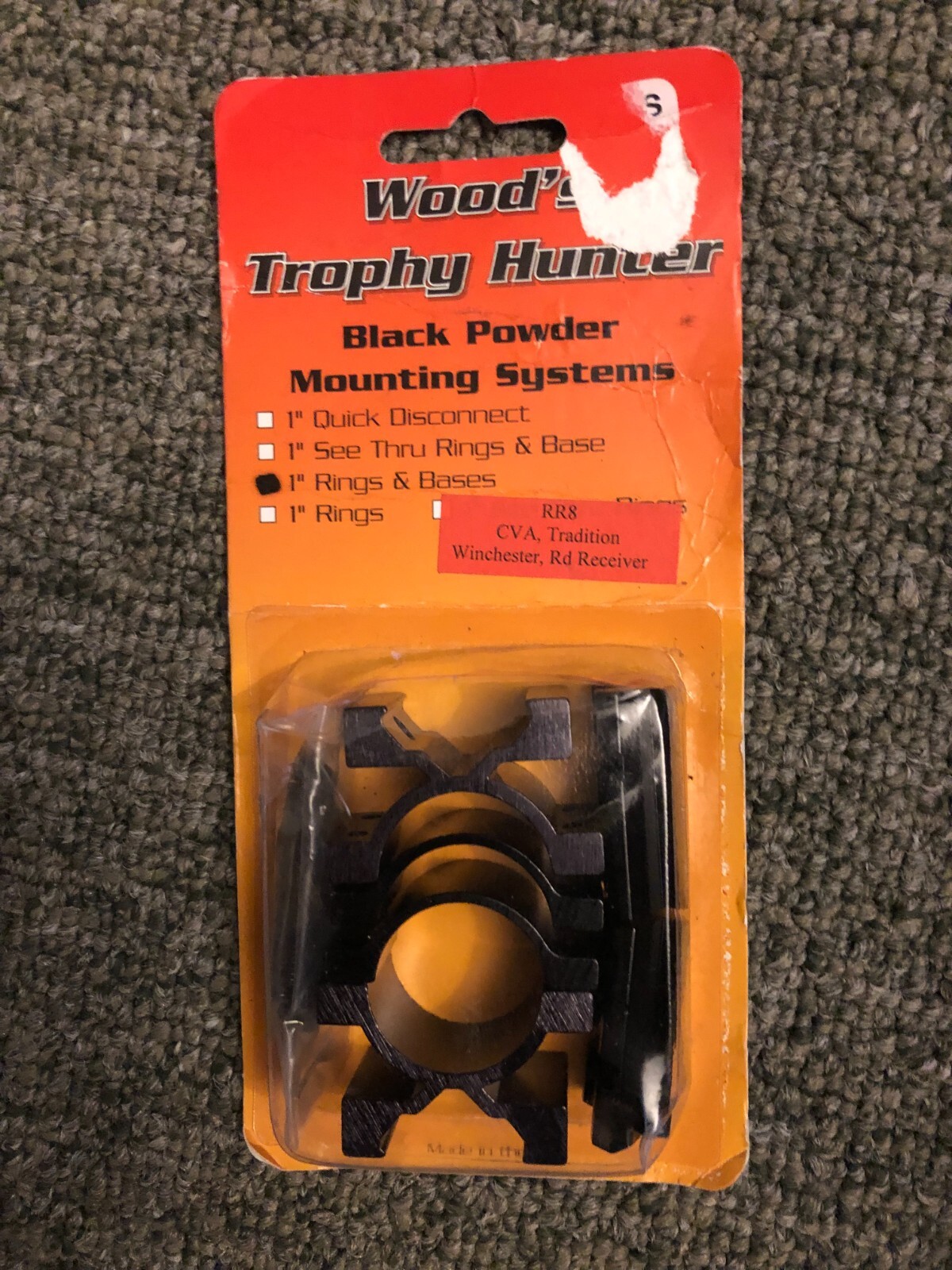 woodys Rings 1" std & Bases Muzzle Loaders CVA/Traditions round top ...