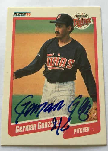 German Gonzalez Autograph Rare Minnesota Twins | eBay